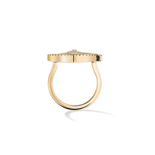 Messika Lucky Eye 18k Yellow Gold Diamonds & Malachite Ring - Jewelry ...