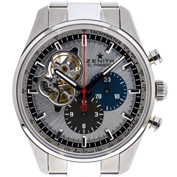 Pre-owned Zenith Zenith El Primero Chronomaster Open Heart In Stainless ...